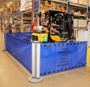 Retractable Aisle Barriers – AKON – Skirting
